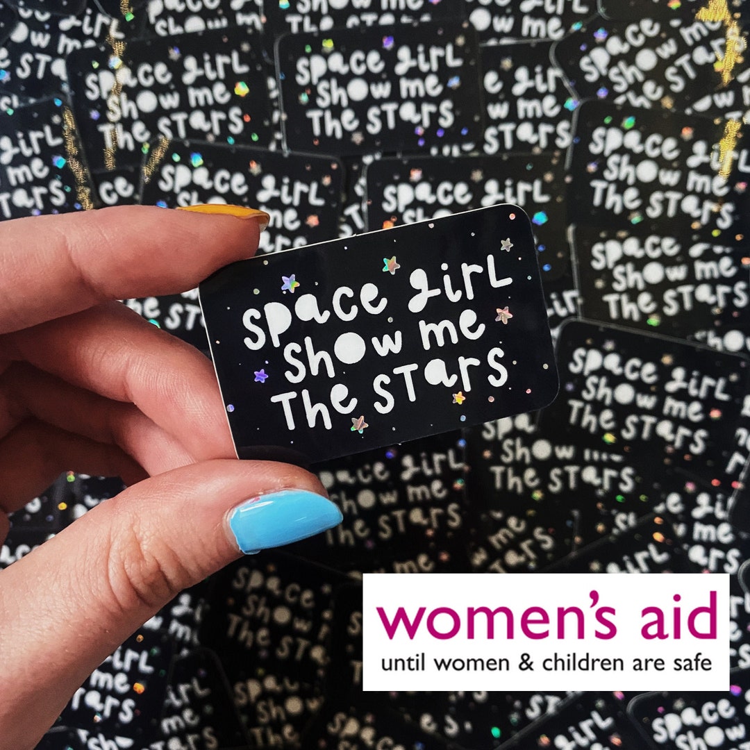 Space Girl Sticker | Vinyl Sticker | Stars Sticker | Holo Sticker ...