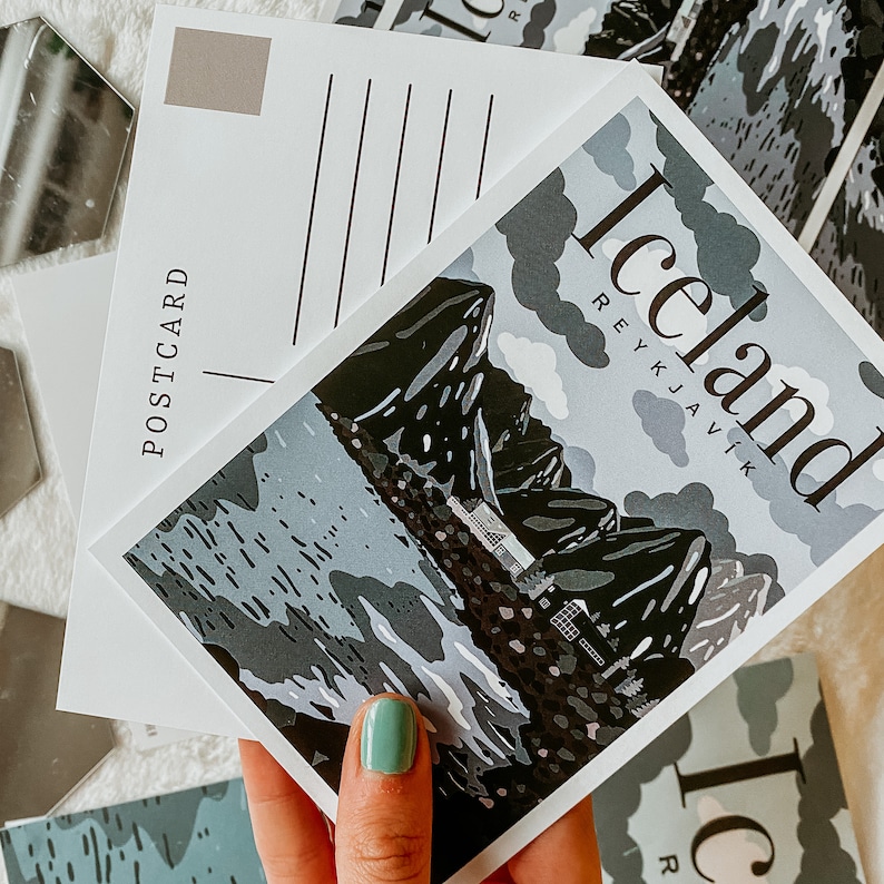 Iceland Postcard Reykjavik Postcard Iceland Art Iceland - Etsy UK