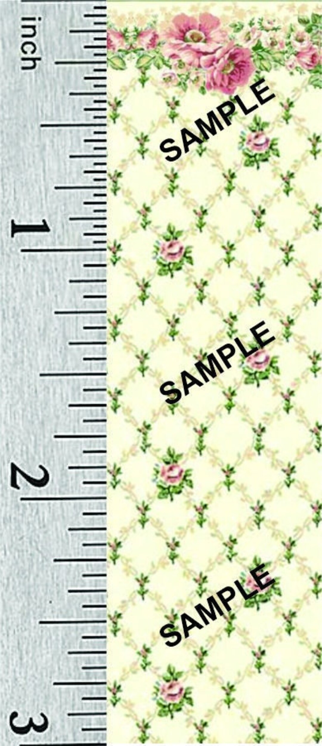 Quarter Scale, Half Scale and 1:144 Scale Miniature Floral Dollhouse ...