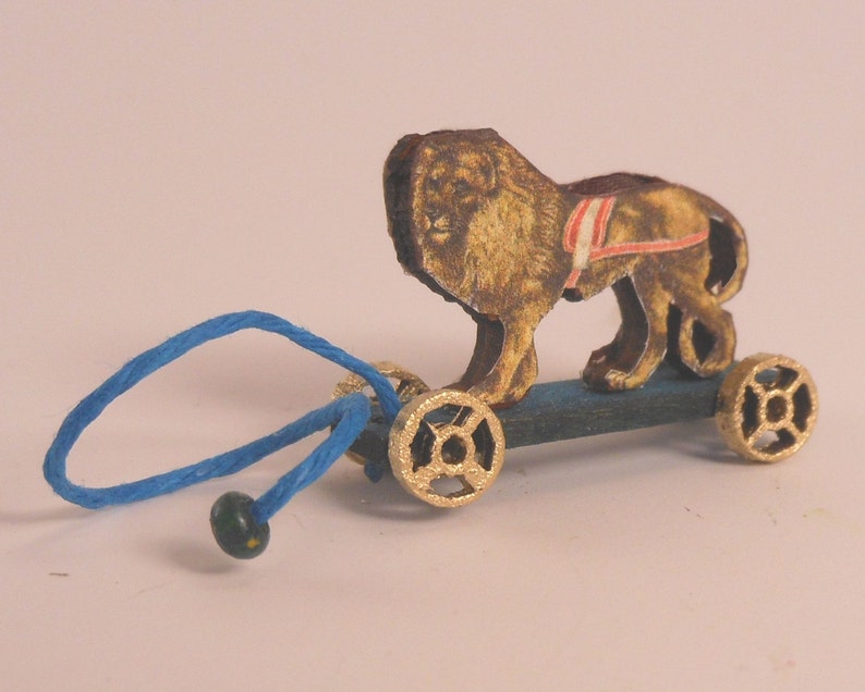 Miniature 1:12 Scale Lion Pull-toy KIT - Etsy