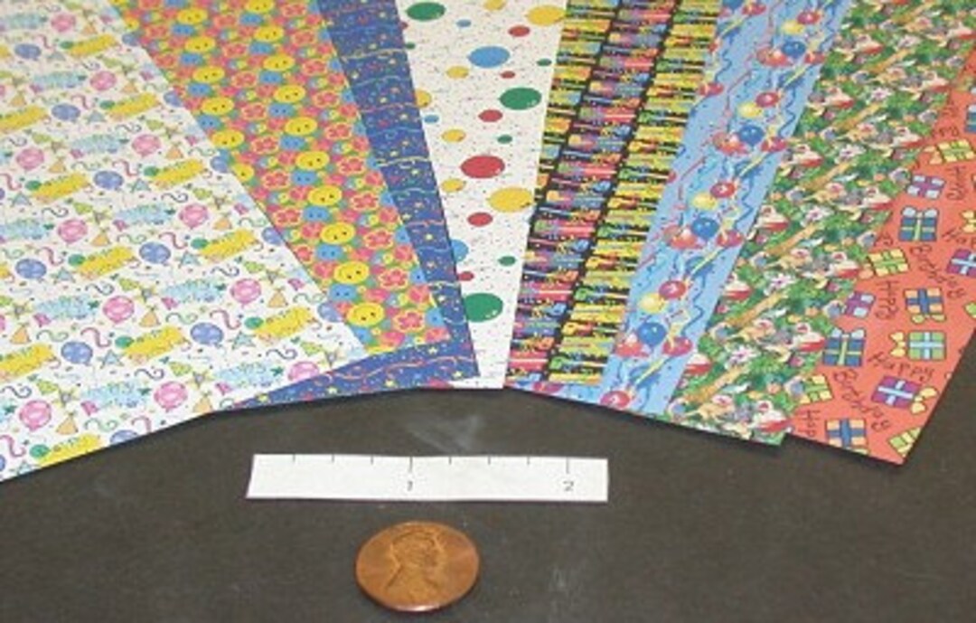 Miniature Birthday Wrapping Paper - Etsy