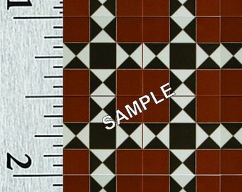 Quarter Scale and 1:144 Scale Miniature Victorian Dollhouse Tile ...