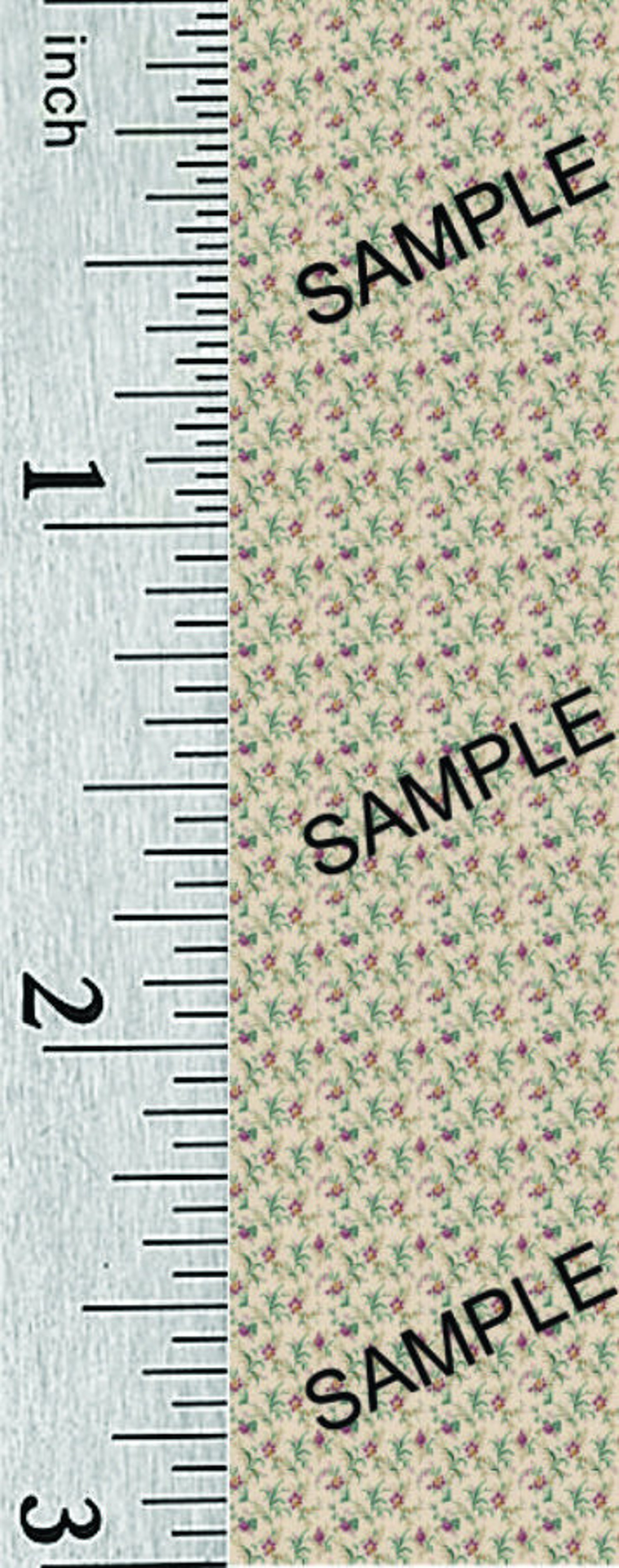 Quarter Scale Half Scale and 1:144 Scale Beige Floral - Etsy