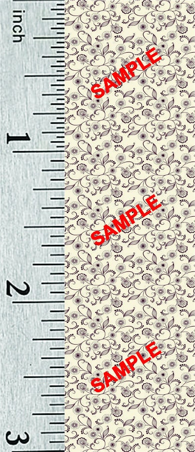 Quarter Scale, Half Scale and 1:144 Scale Miniature Dollhouse Wallpaper ...