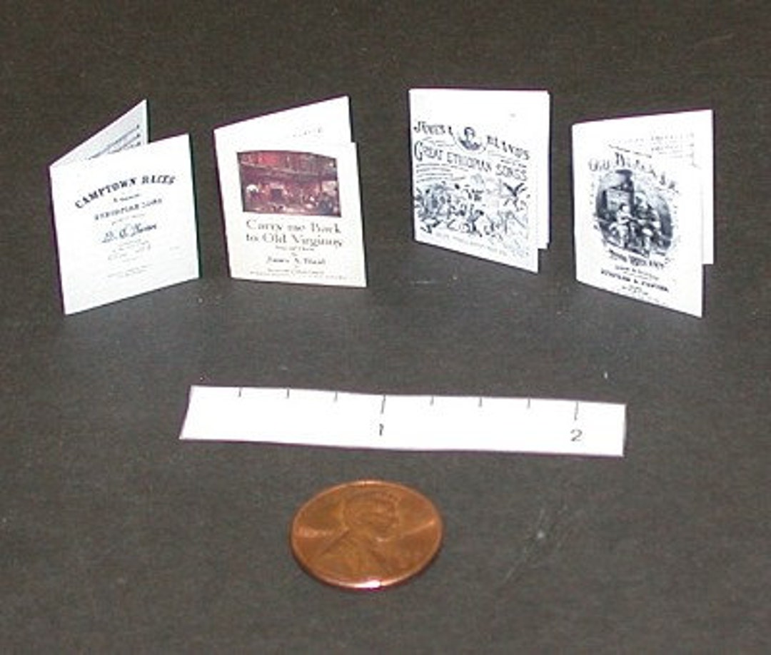 Miniature Sheet Music Plantation Collection - Etsy