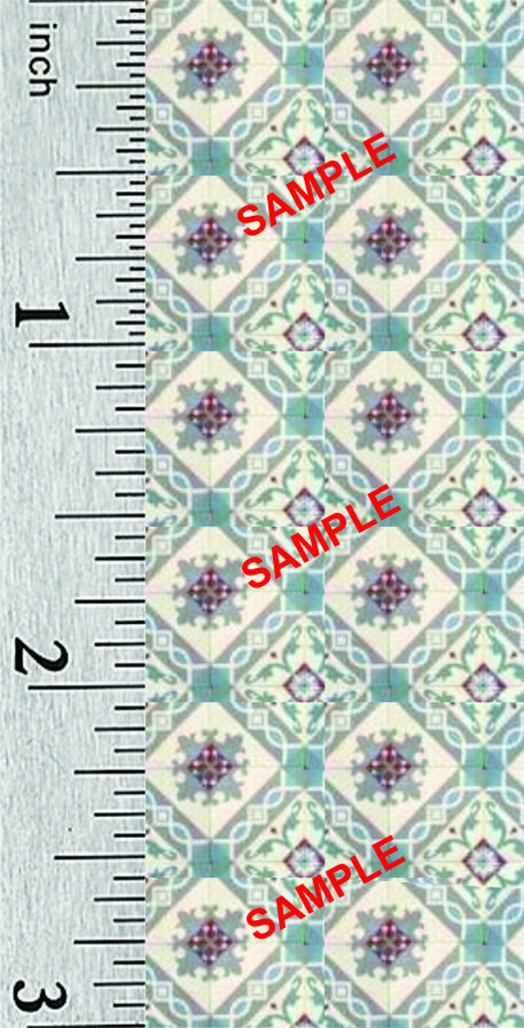 Quarter Scale and 1:144 Scale Miniature Victorian Dollhouse Tile ...
