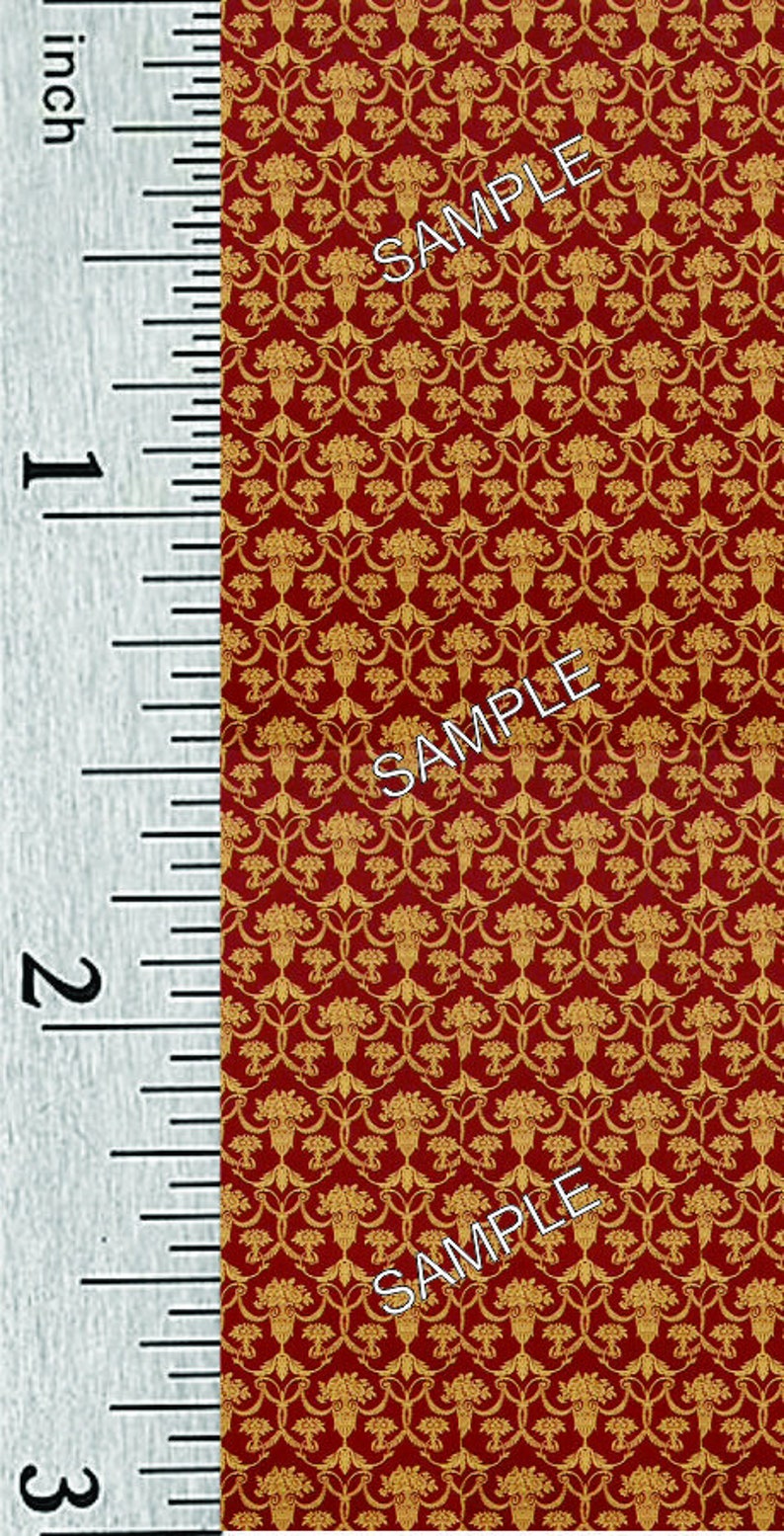 Quarter Scale, Half Scale and 1:144 Scale Miniature Damask Dollhouse ...