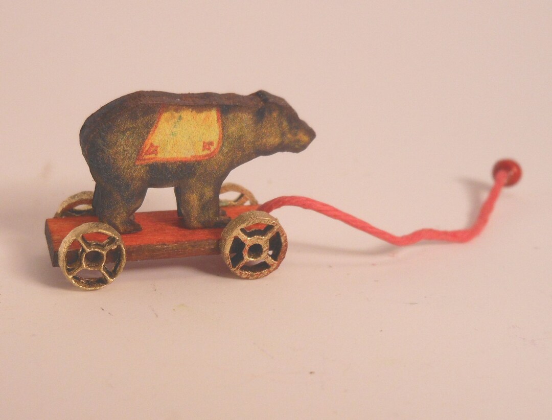 Miniature 1:12 Scale Bear Pull-toy KIT - Etsy