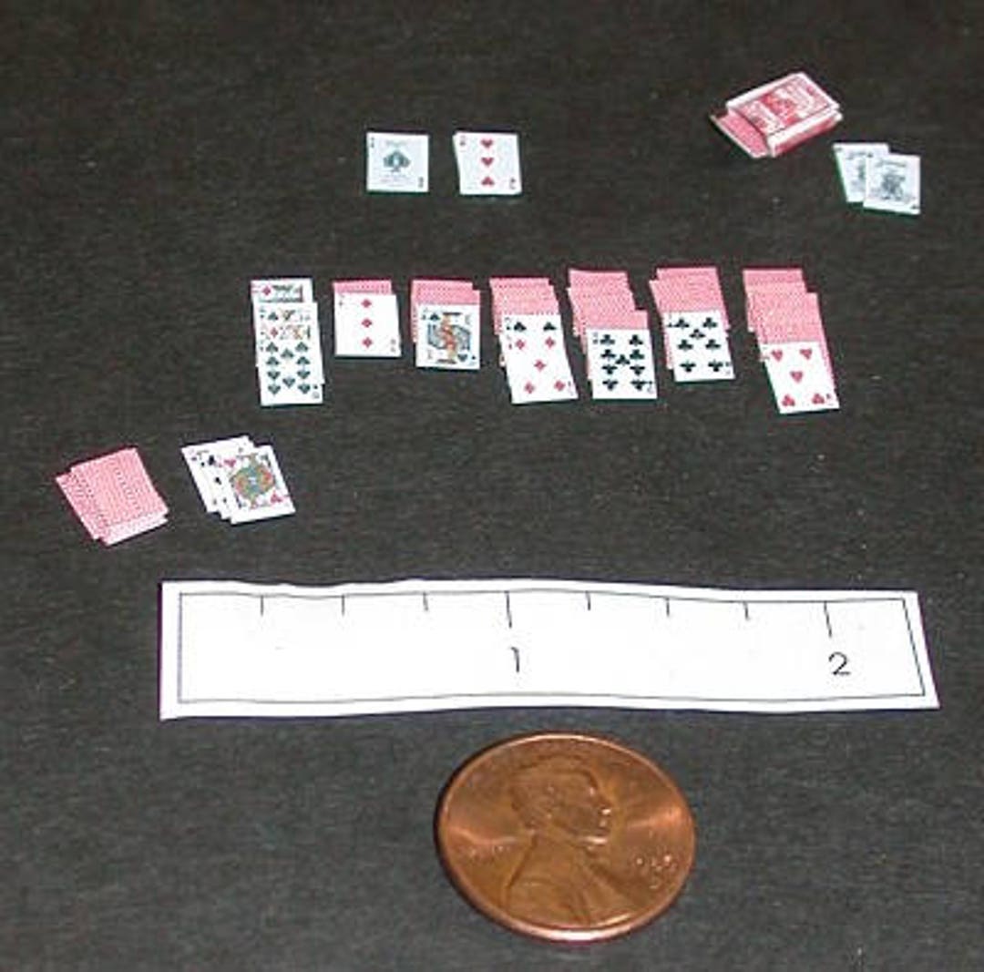 Miniature Deck of Playing Cards - KIT - Etsy