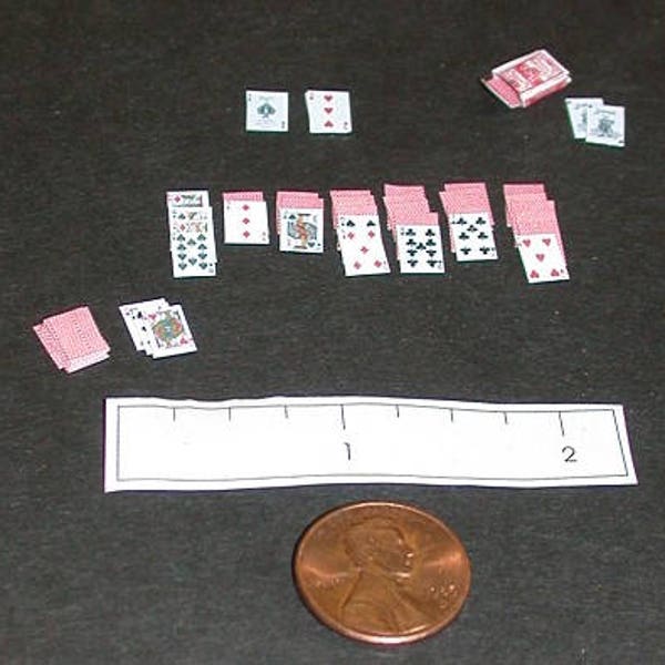 Miniature Playing Cards - Etsy