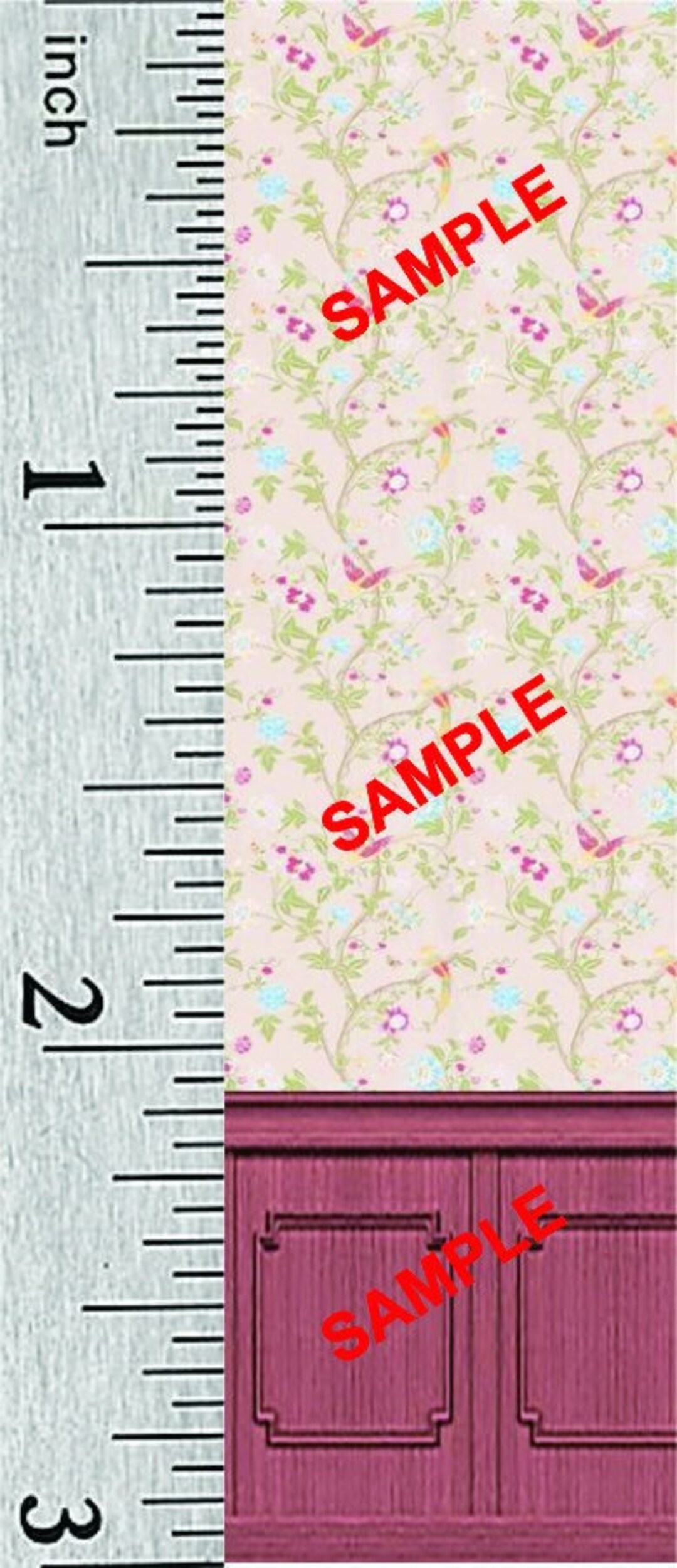 Quarter Scale, Half Scale and 1:144 Scale Miniature Floral Dollhouse ...