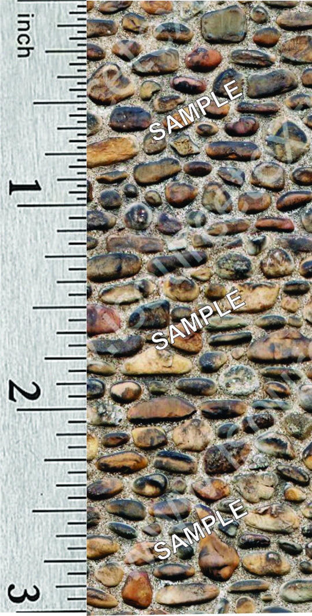 Quarter Scale or 1:144 Scale Miniature Dollhouse Stone Wallpaper (110A ...