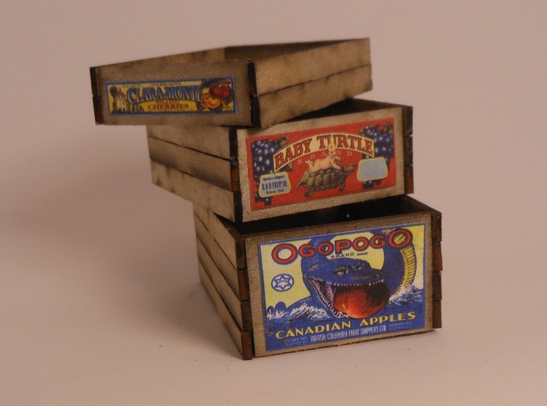 Miniature 1:12 Scale Crates Kit - Etsy
