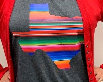 Texas Serape Shirt, Texas Lone Star State Serape Tee, Texas Souvenir ...