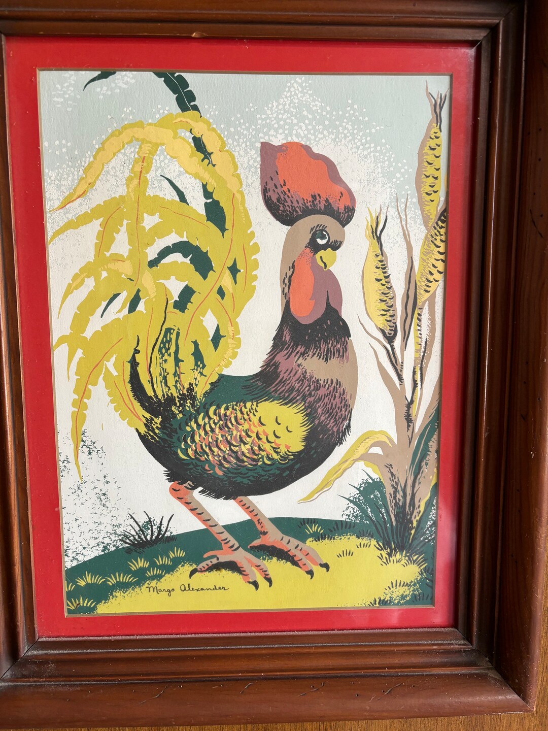 Vintage Margo Alexander Rooster Prints Etsy