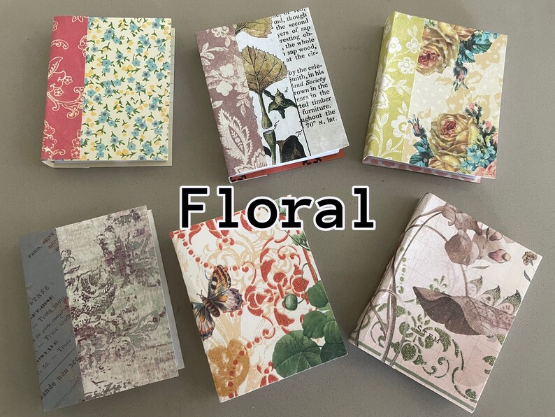 SET OF 3 Handmade Mini Paperback Notebooks Various Themed Notebooks ...