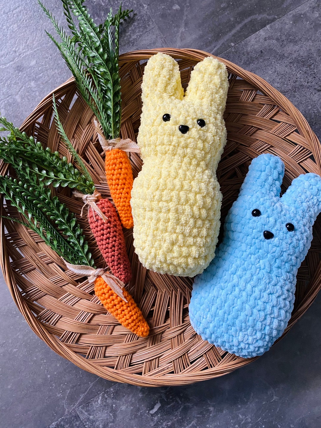 Peep Bunny Crochet Pattern, Marshmallow Bunny, No Sew Crochet Bunny ...