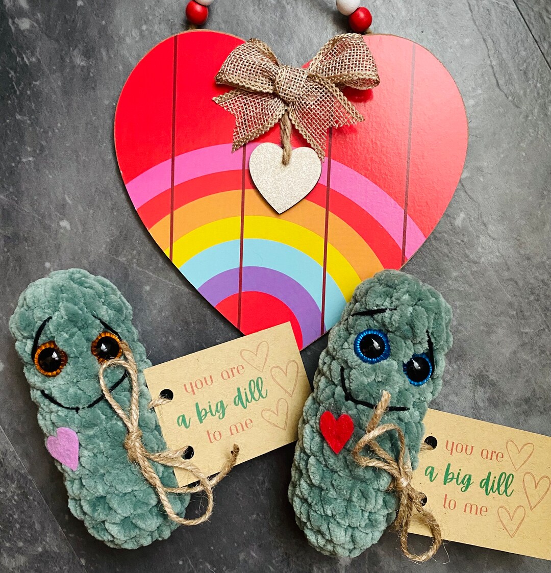 Valentines Pickle, Stuffed Pickle, Dill Pickle Toy, Squishy Pickle ...