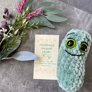 Emotional Support Pickle, Stuffed Pickle, Dill Pickle Toy, Squishy ...