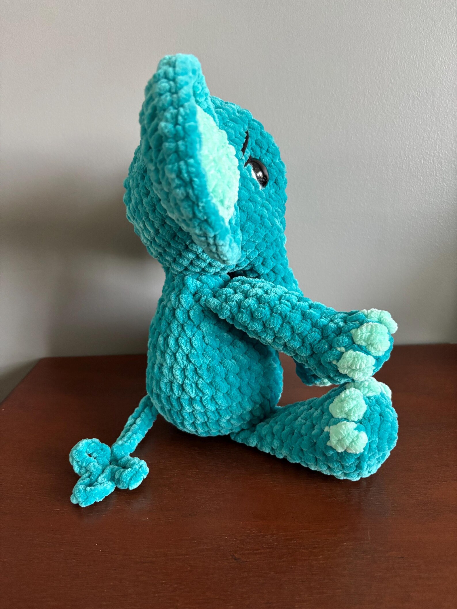 Crochet Elephant Stuffed Toy Pattern: Chenille Elephant Cuddler (PDF ...