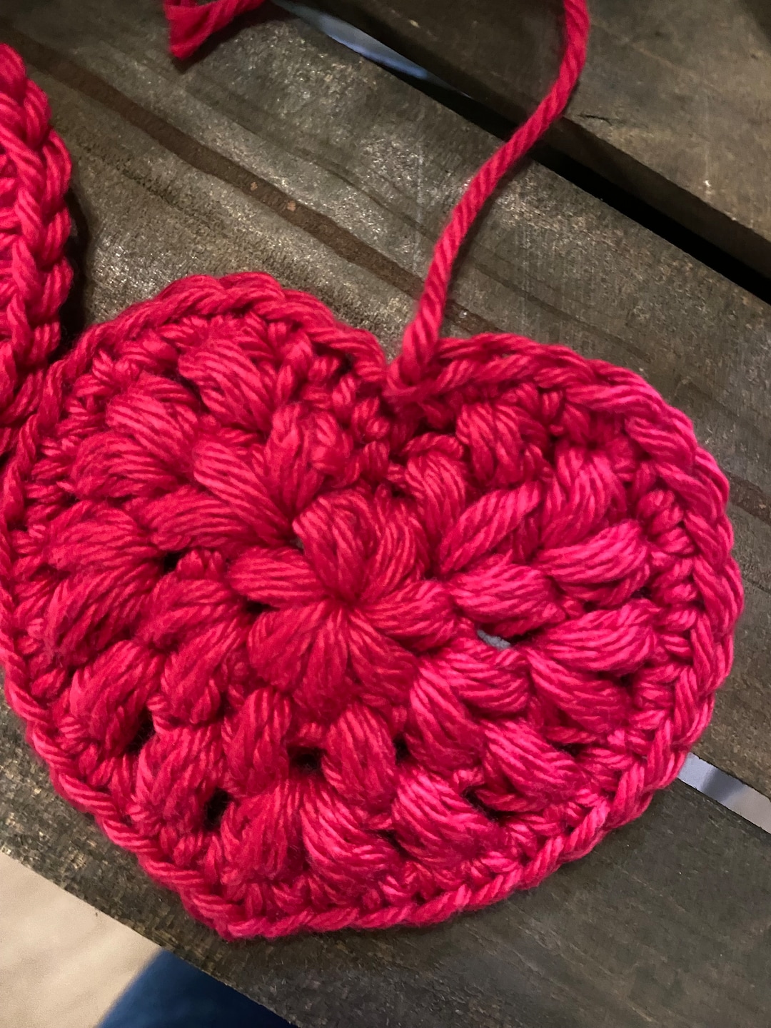 Crochet Puff Stitch Heart Pattern, Heart Applique, Easy Crochet Heart ...