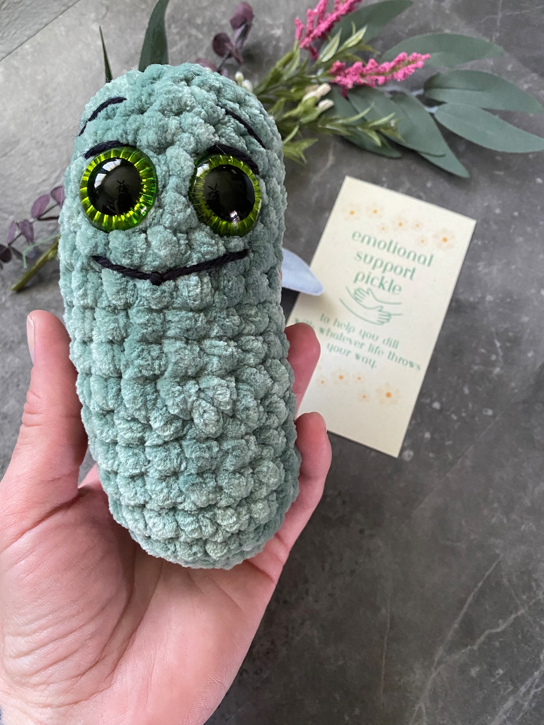 Emotional Support Pickle, Stuffed Pickle, Dill Pickle Toy, Squishy ...