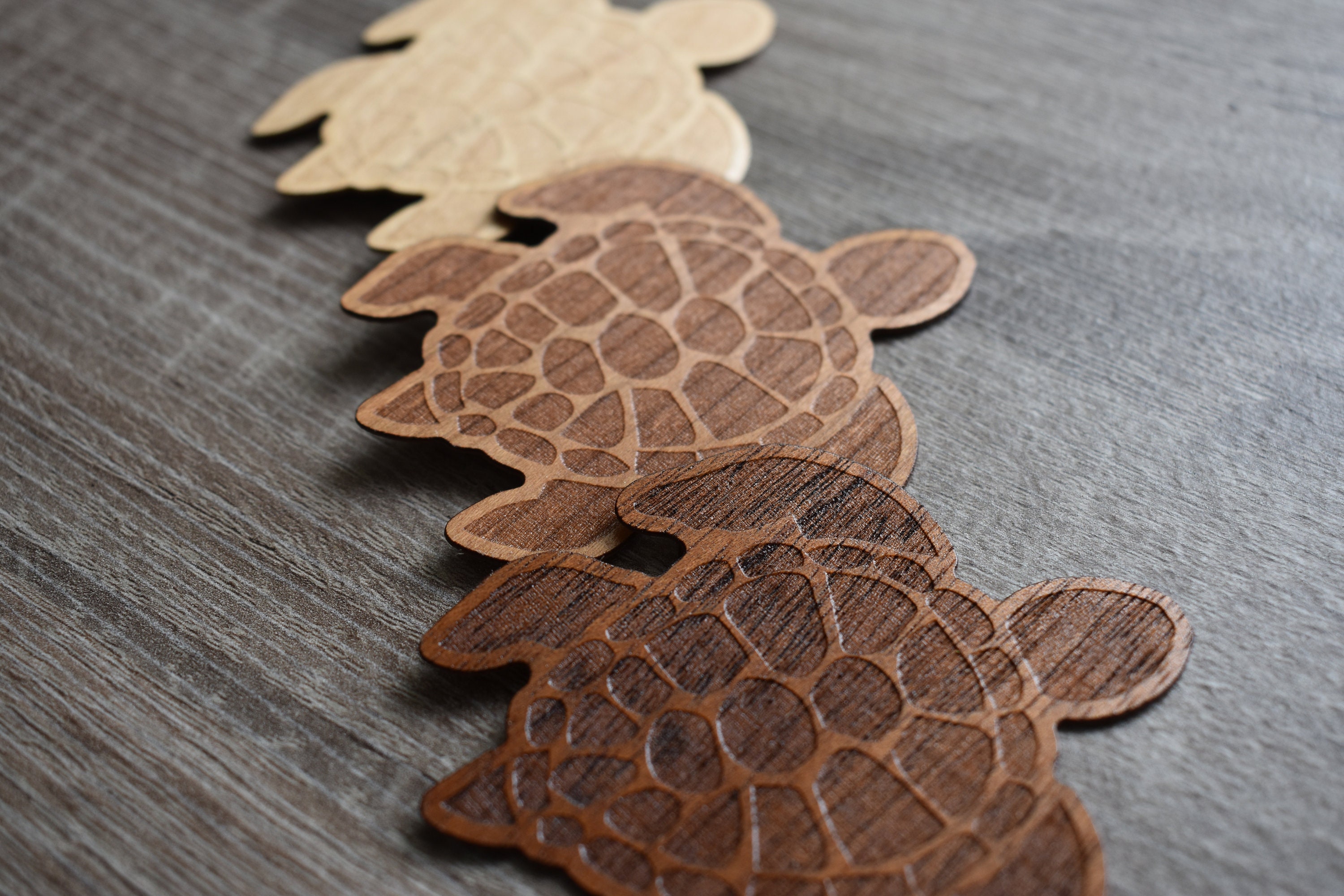 Sea Turtle Laser Engraved Wood Sticker Made in Hawaii - Etsy