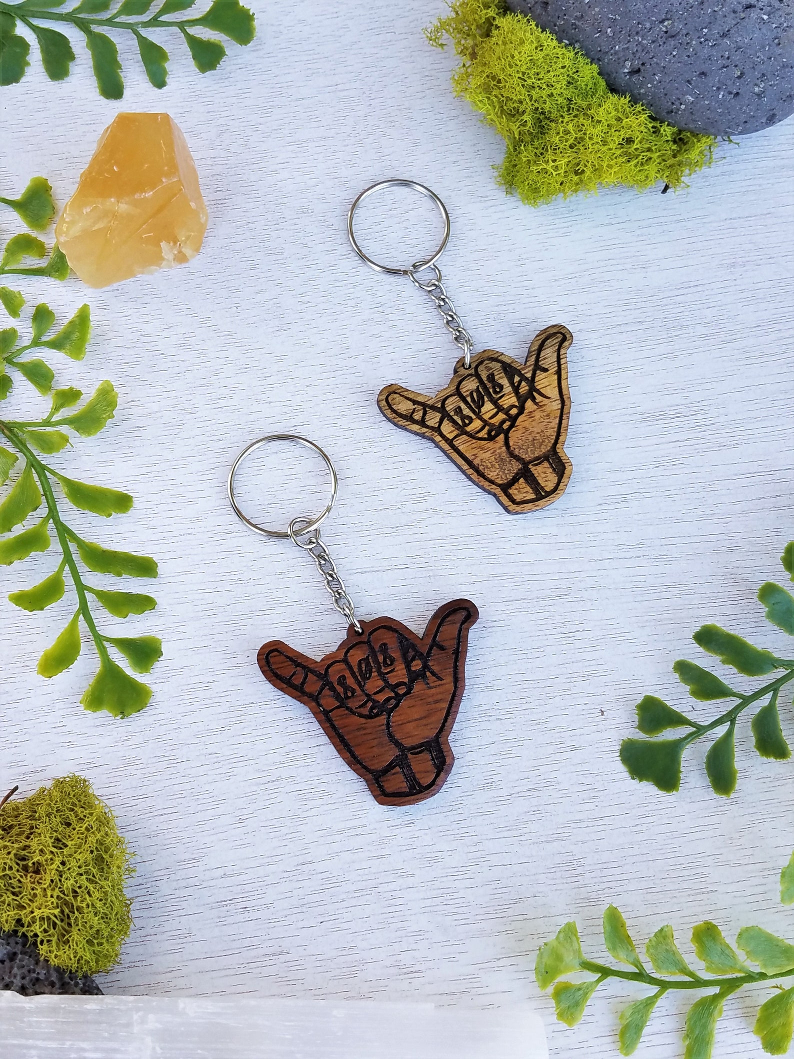 Koa Shaka 808 Hawaii Area Code Keychain Mango | Etsy