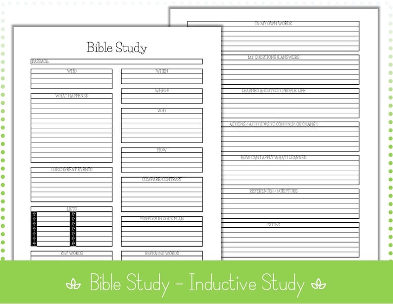 Bible Study Guide Inductive Study 8.5 x 11 Editable | Etsy Bible Study Guide Inductive Study 8.5 x 11 Editable | Etsy