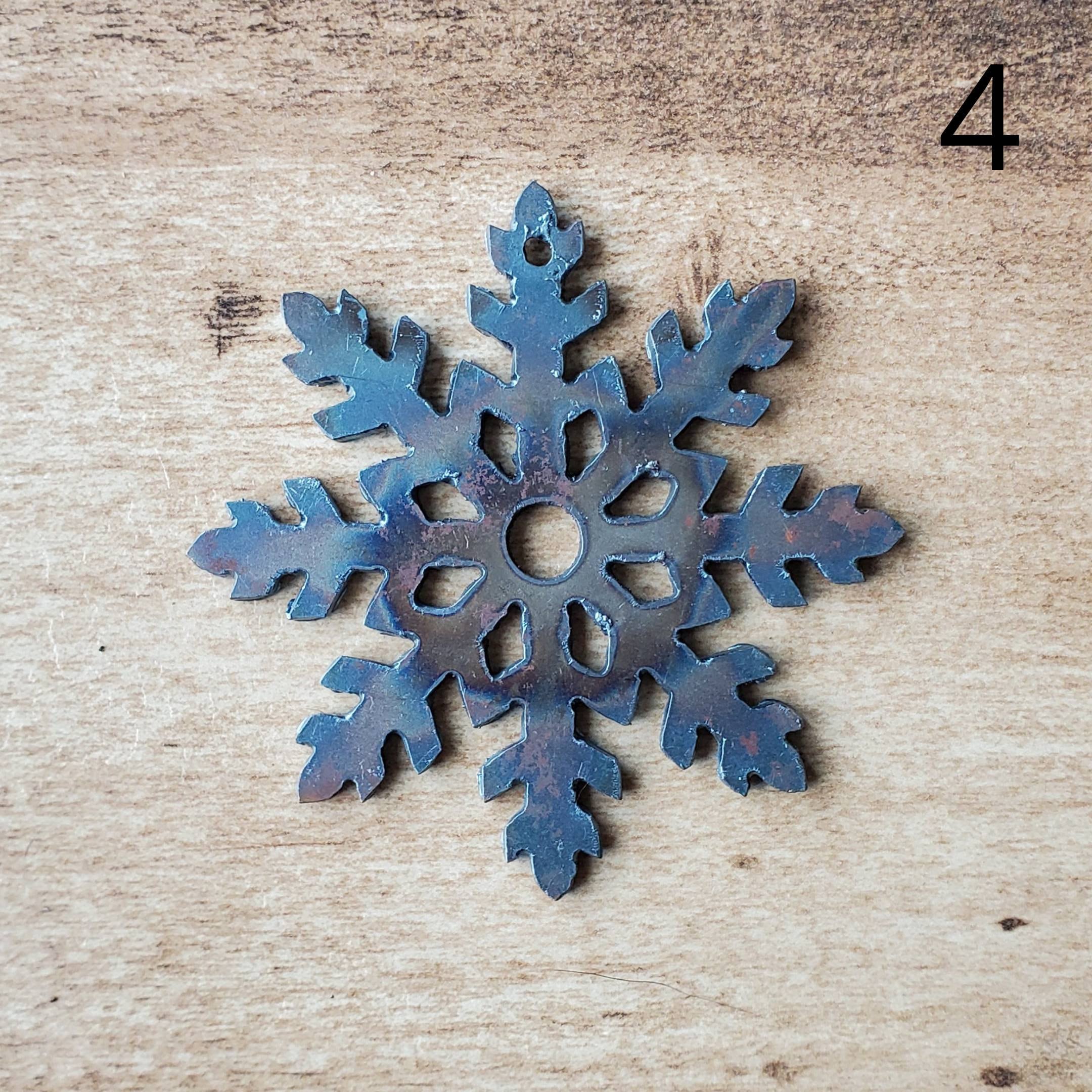Metal Snowflake Ornaments - Etsy