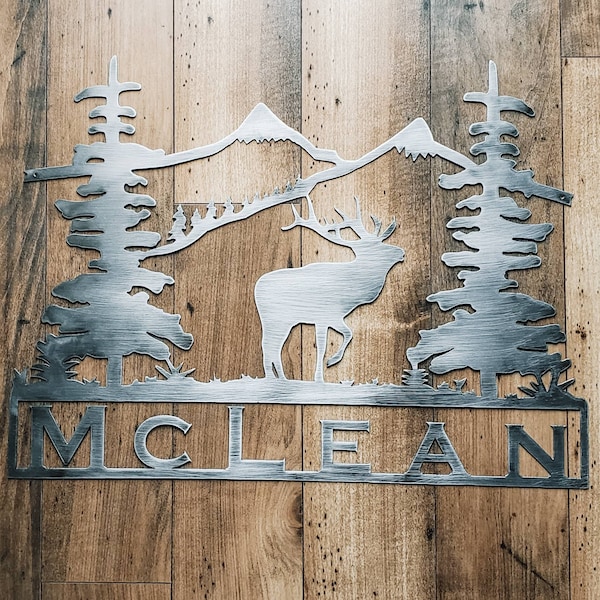Metal Elk Sign - Etsy