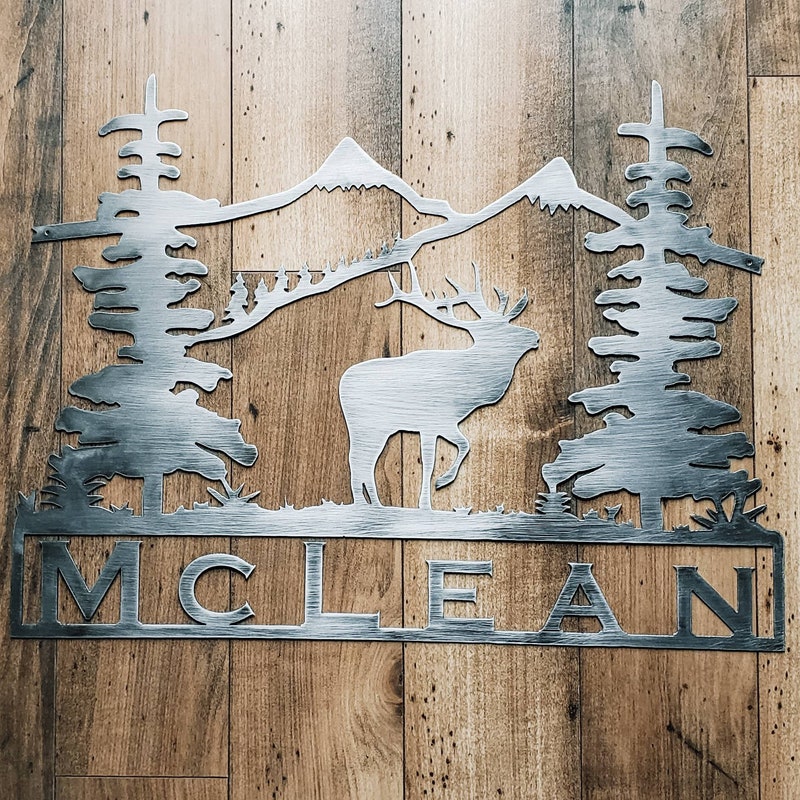 Metal Elk Sign - Etsy