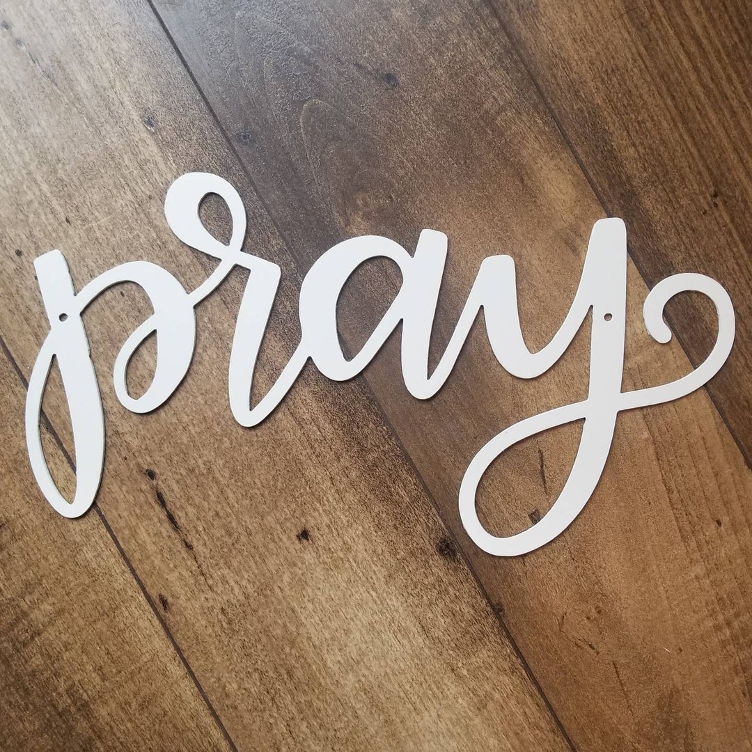 Pray Metal Sign - Etsy