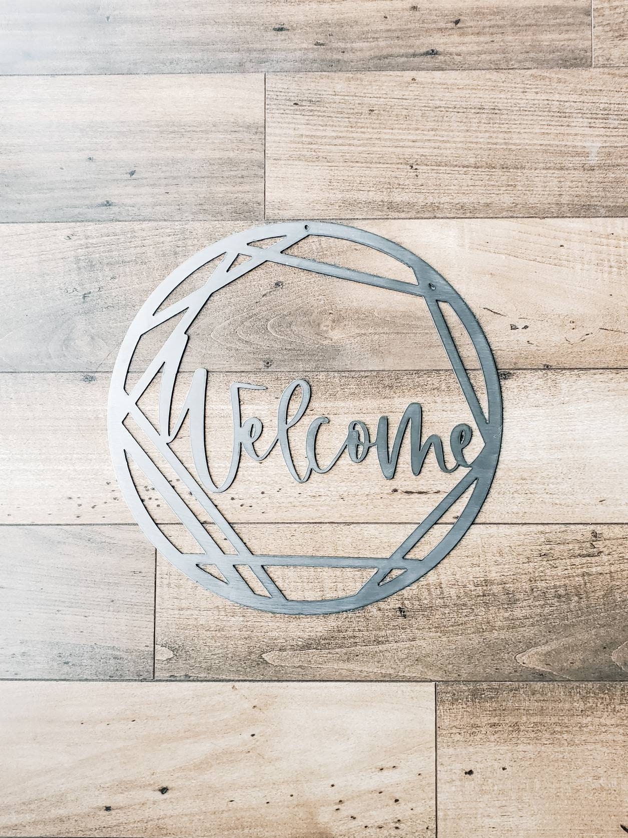 Welcome Sign Metal Round | Etsy