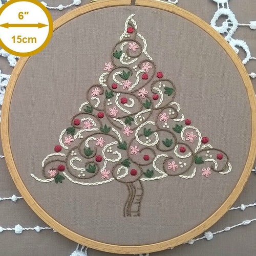 Christmas Tree Embroidery KIT Hand Embroidery Pattern DIY - Etsy