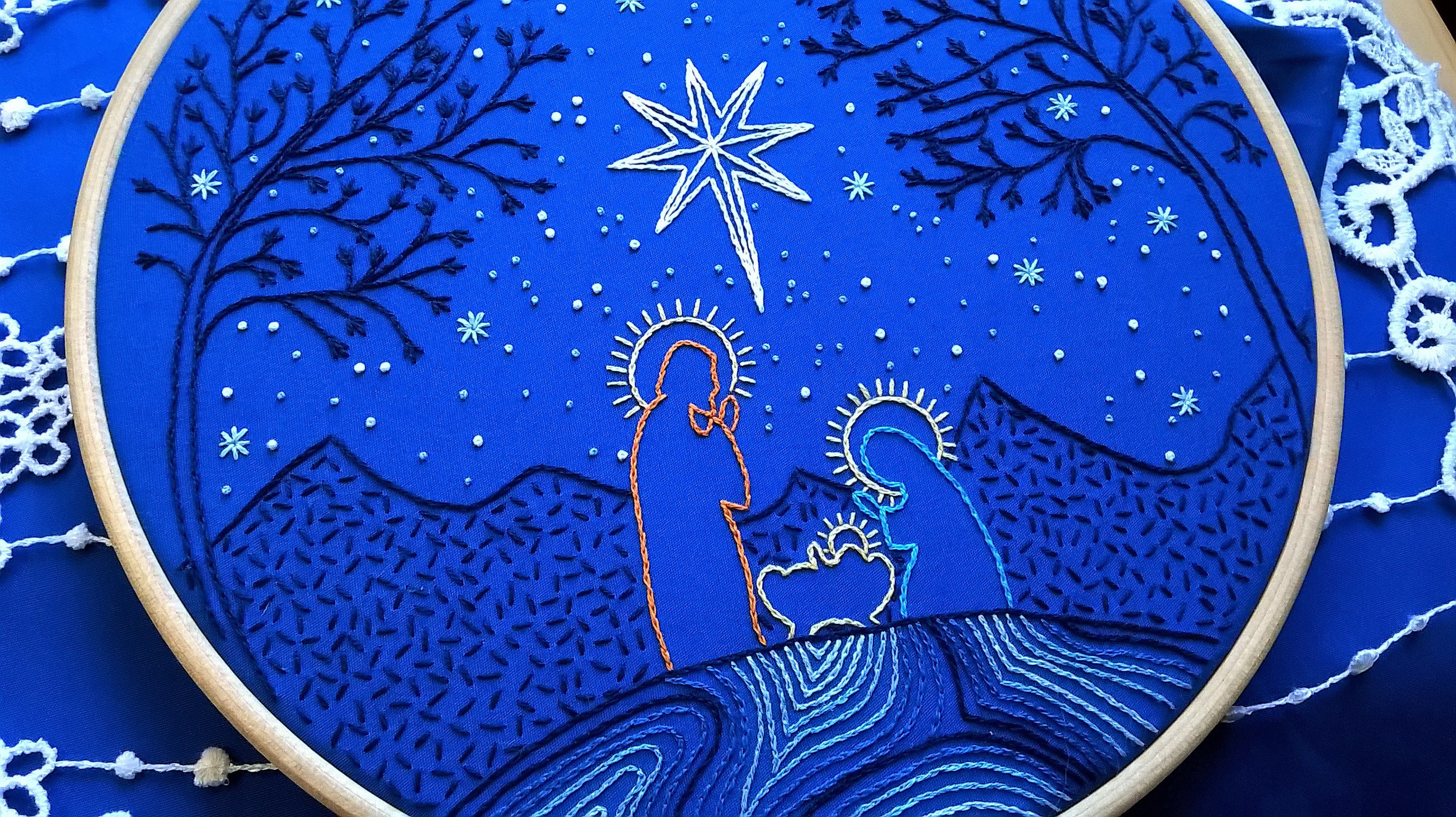 Christmas Embroidery Kit Nativity Scene Design Hand | Etsy