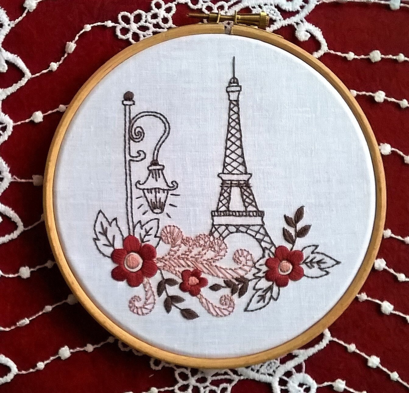 Paris Embroidery Kit Eiffel Tower Design Hand Embroidery - Etsy