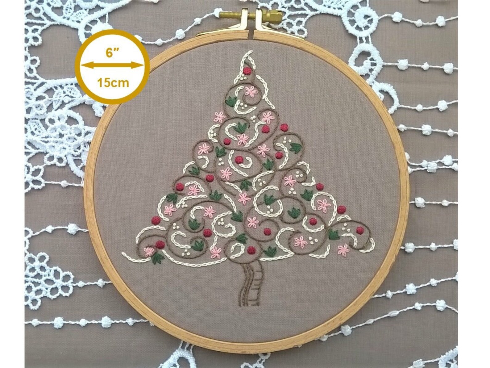 Christmas Tree Embroidery KIT Hand Embroidery Pattern DIY - Etsy