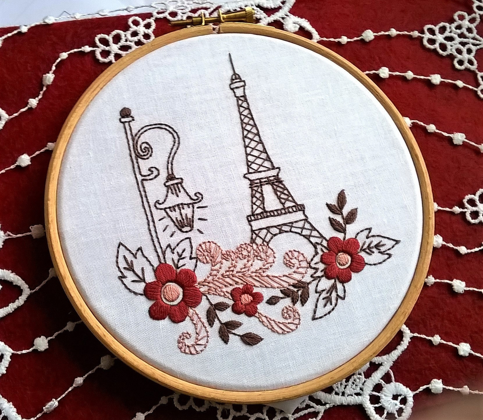 Paris Embroidery Kit Eiffel Tower Design Hand Embroidery - Etsy