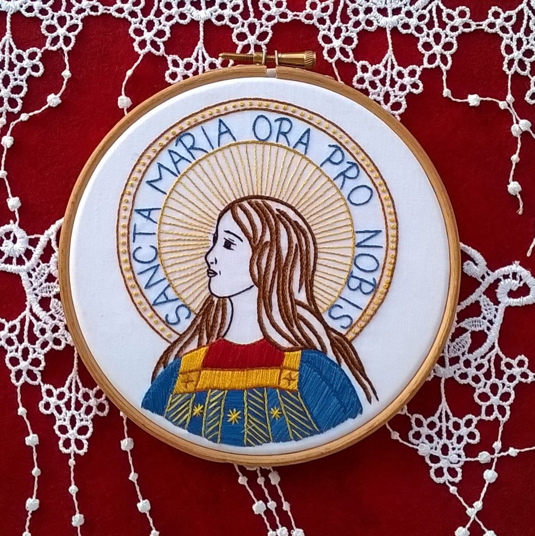 Hand Embroidery Kit the Blessed Virgin Mary santa - Etsy