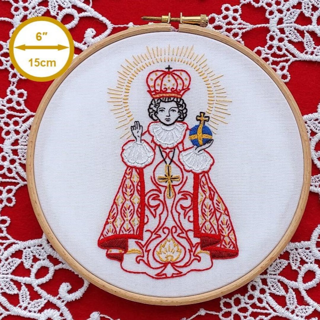 Christian Hand Embroidery Kit - the Infant Jesus of Prague - Catholic ...