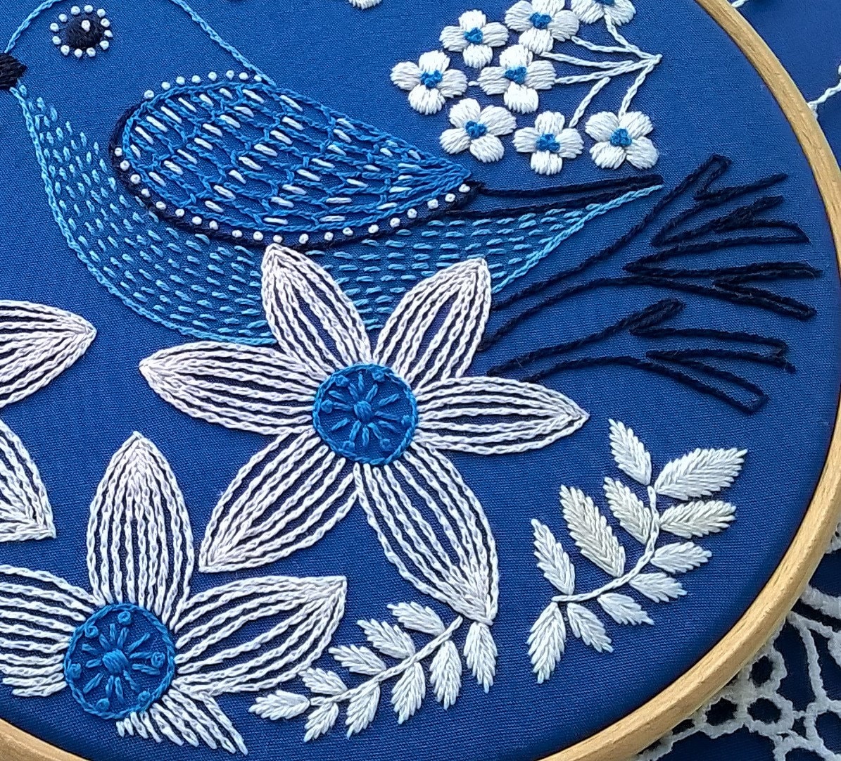 Hand Embroidery KIT Blue Bird Hand Embroidery Design - Etsy