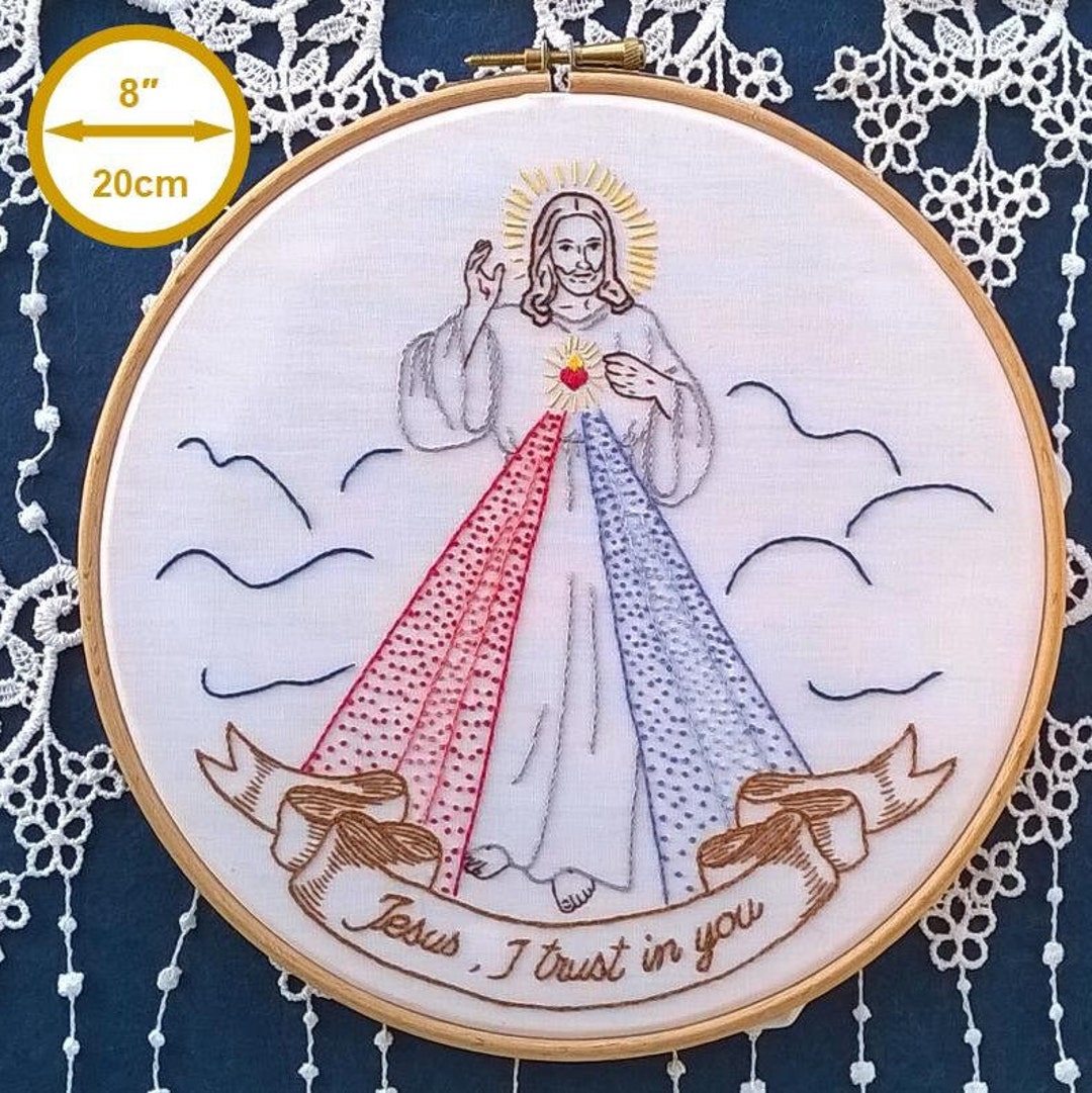 Embroidery Kit the Divine Mercy - Saint Faustina - Divine Mercy Sunday ...