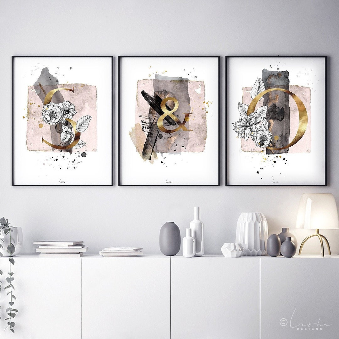 3 X Poster Set, Letter A Z, Poster, Font, Prints, Alphabet, Typography ...