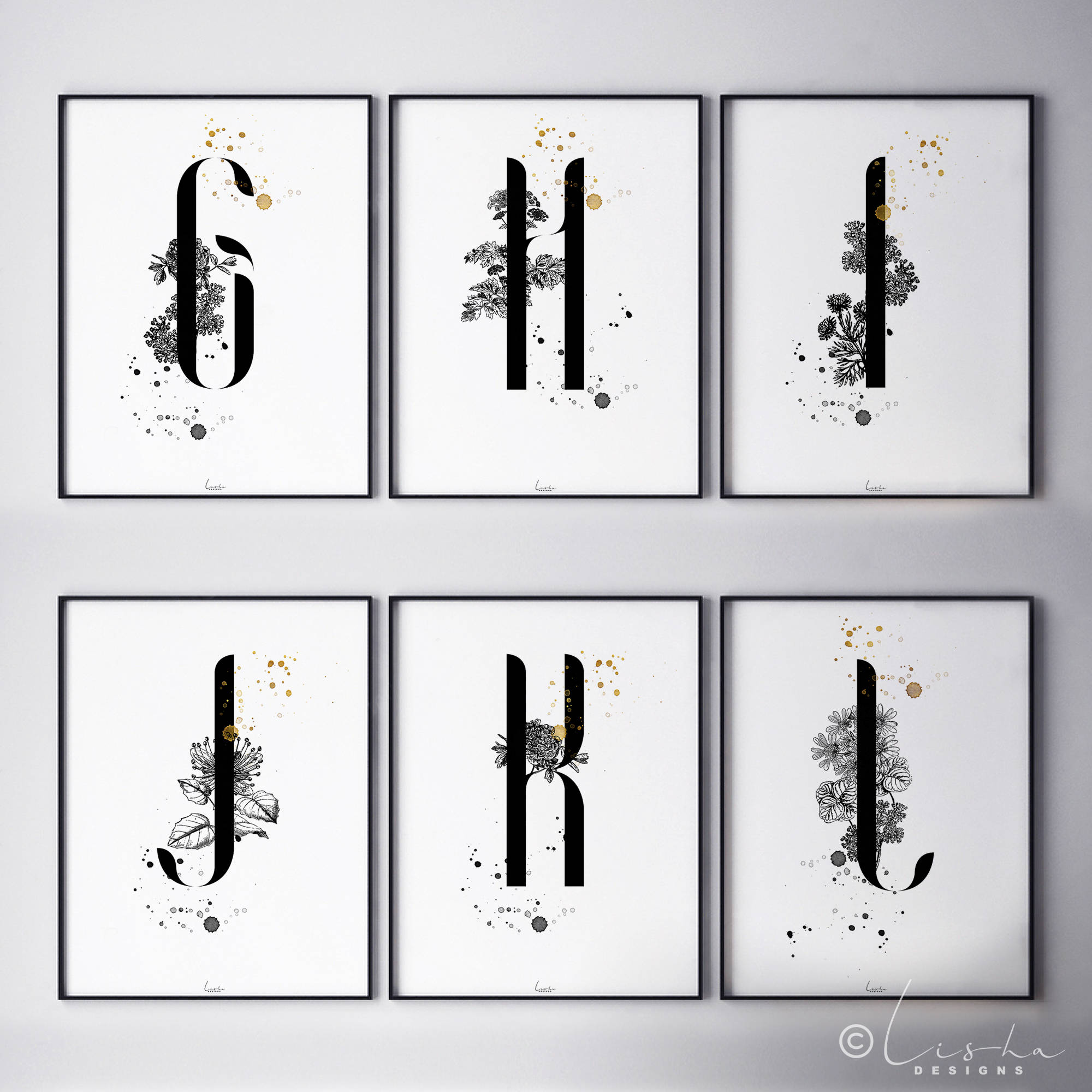 3 X Poster Set, Letter A Z, Poster, Font, Prints, Alphabet, Typography ...