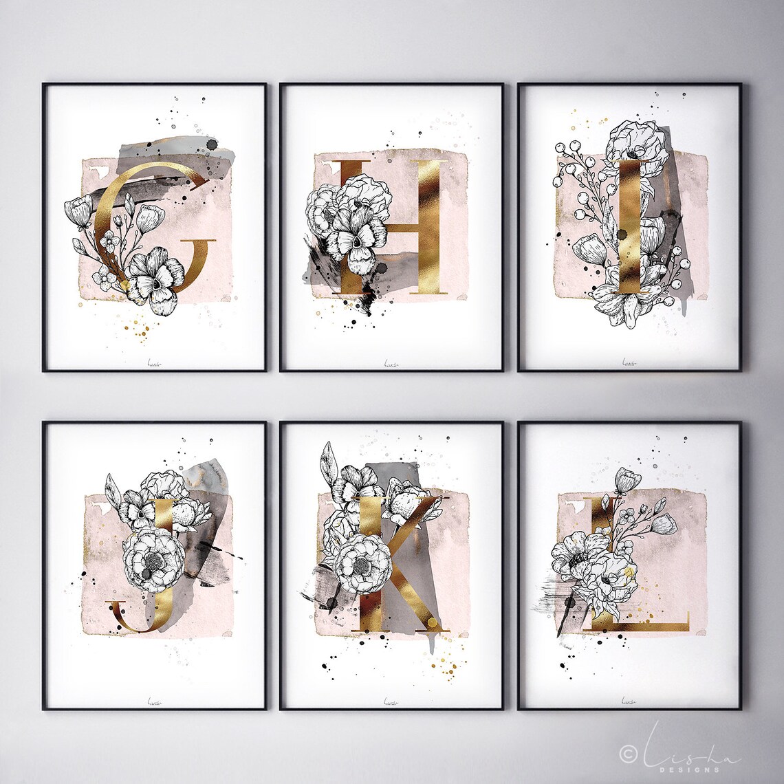 Letter A Z Poster Font Prints Alphabet Typography | Etsy