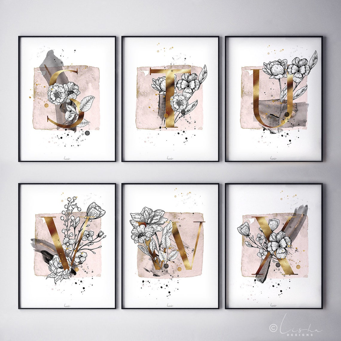 Letter A Z Poster Font Prints Alphabet Typography - Etsy