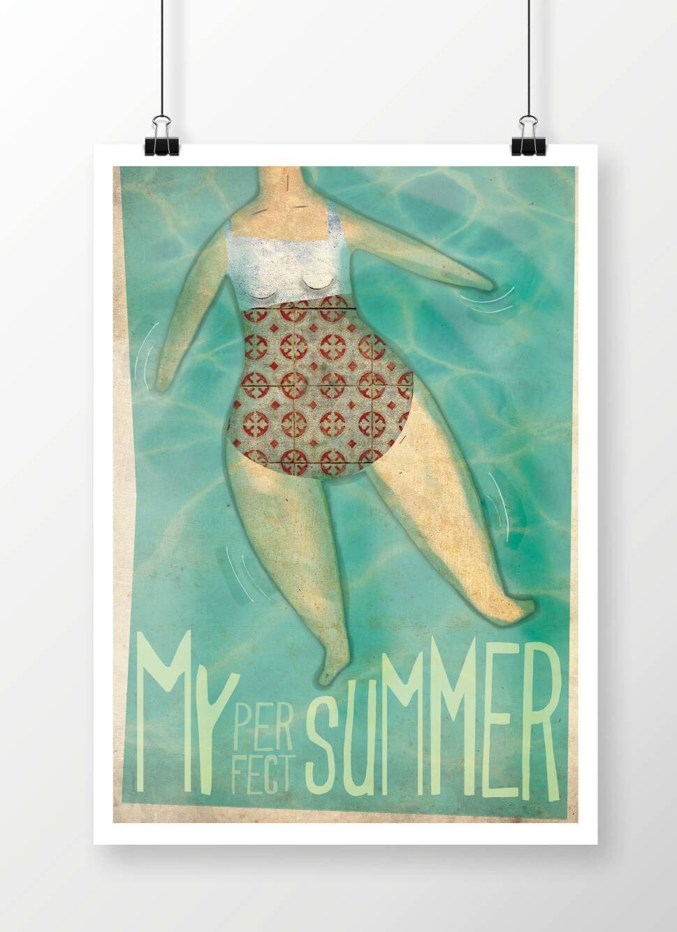 Original MY PERFECT SUMMER Wall Art Printing Poster Illustration Print ...