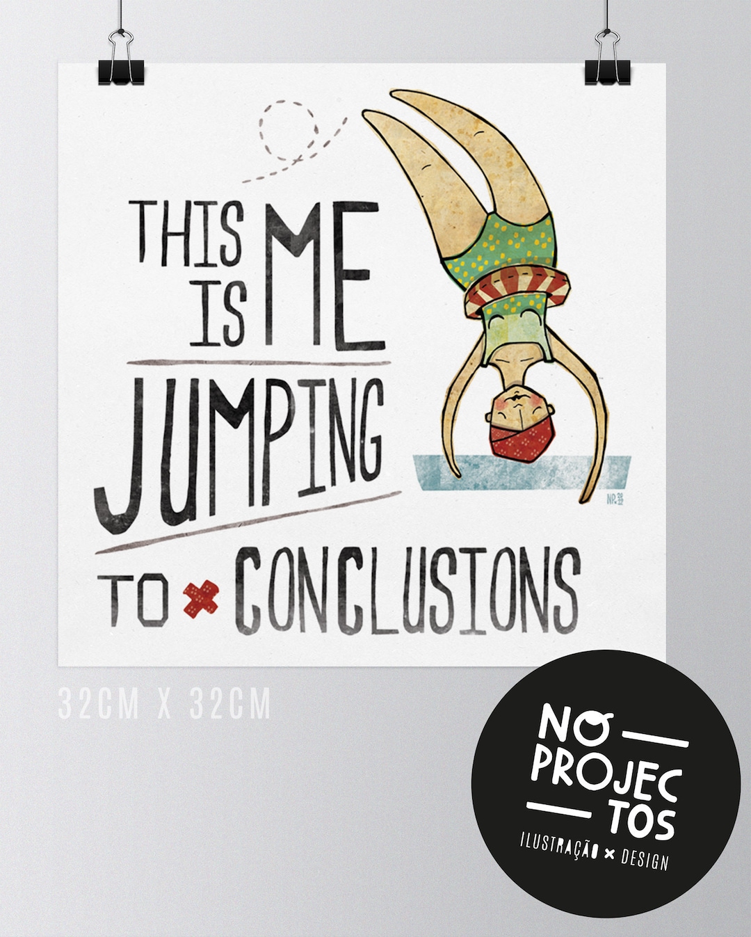 Original Jump to Conclusions Funny Quotes Wall Art Printing Poster ...