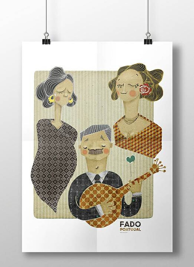 Original PORTUGUESE FADO Wall Art Printing Poster Illustration | Etsy